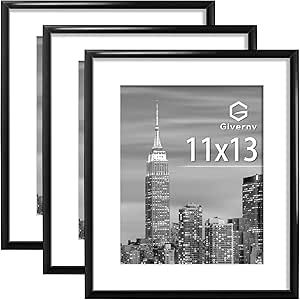 Giverny 11 x 13 Picture Frame Black 3 Pack, Poster Frames 11x13 for ...