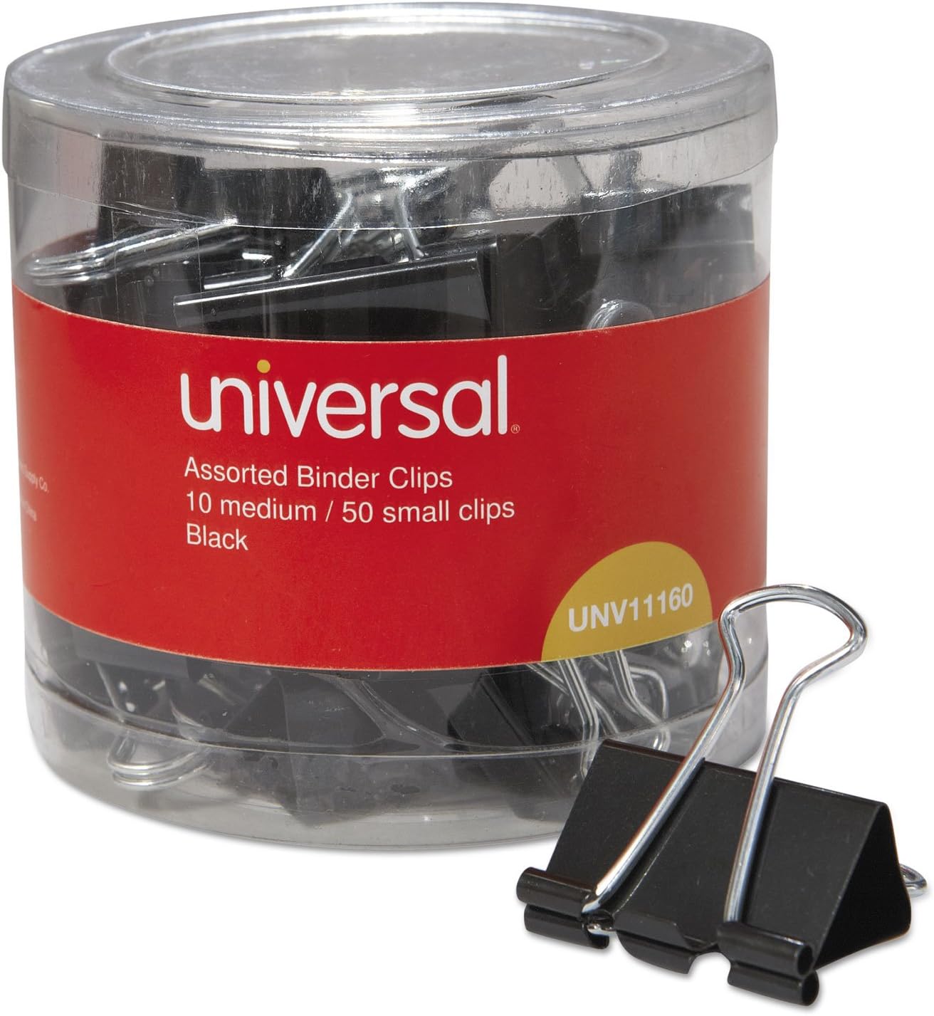 Amazon.com: Universal Binder Clips with Storage Tub, (50) Small (0.75 ...