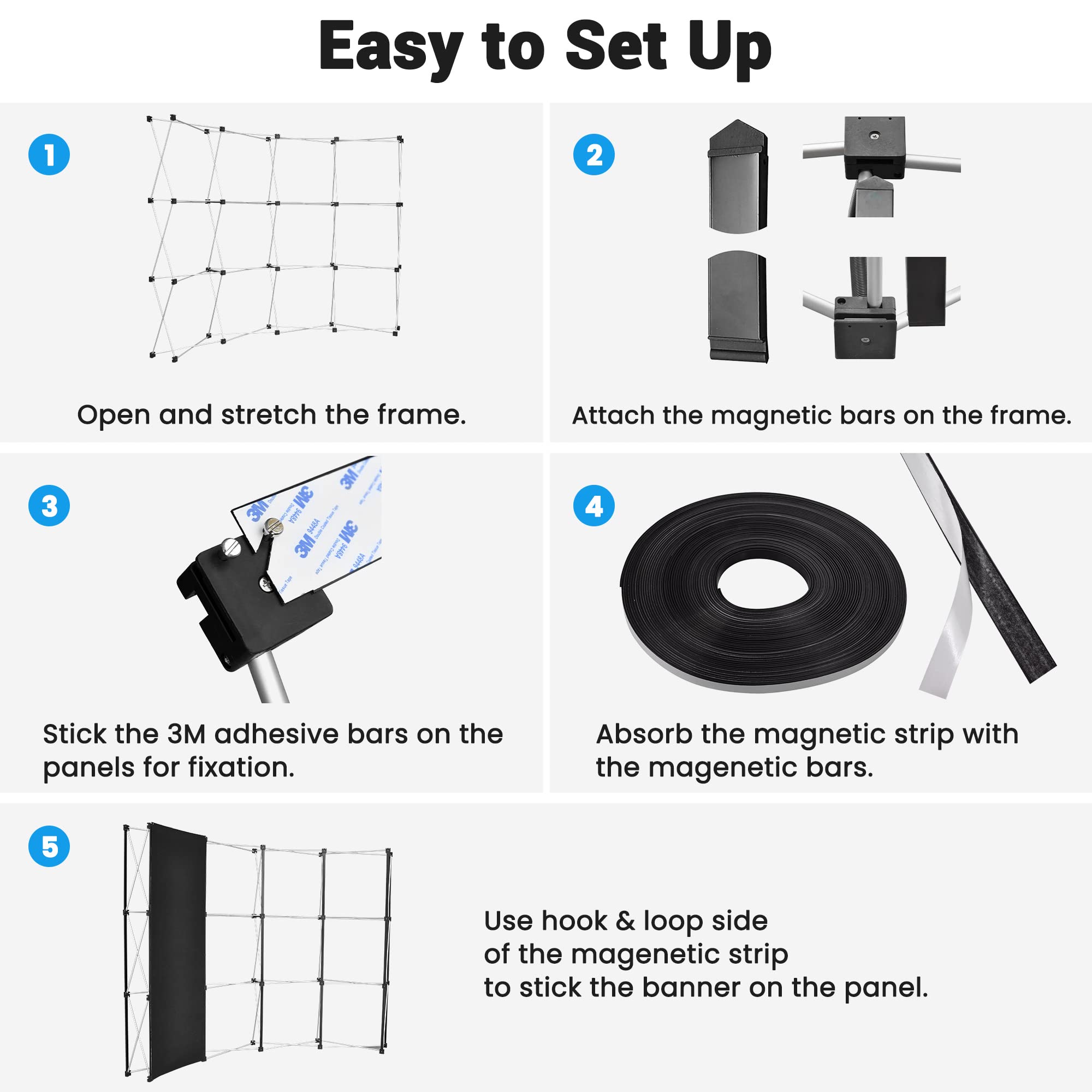 Buy Yescom 10x8Ft Trade Show Display Kit Pop Up Backdrop Booth Stand w ...