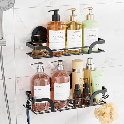 Amazon.com: TAILI Shower Caddy Suction Cup 2 Pack, Heavy Duty Bathroom ...