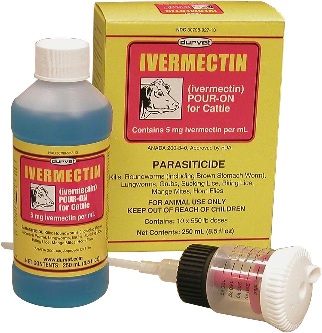 Amazon.com : Durvet Ivermectin Pour On Dewormer 250mL : Pet Supplies