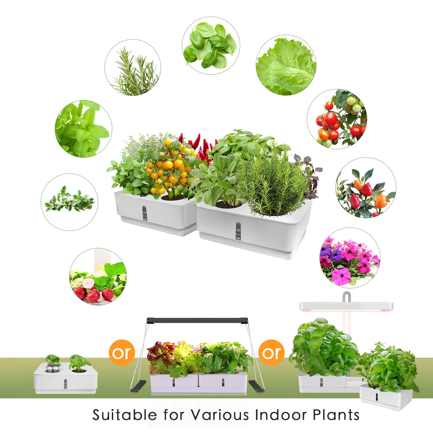 Snapklik.com : GrowLED Hydroponic Grow Box Kit Self Watering Planter ...