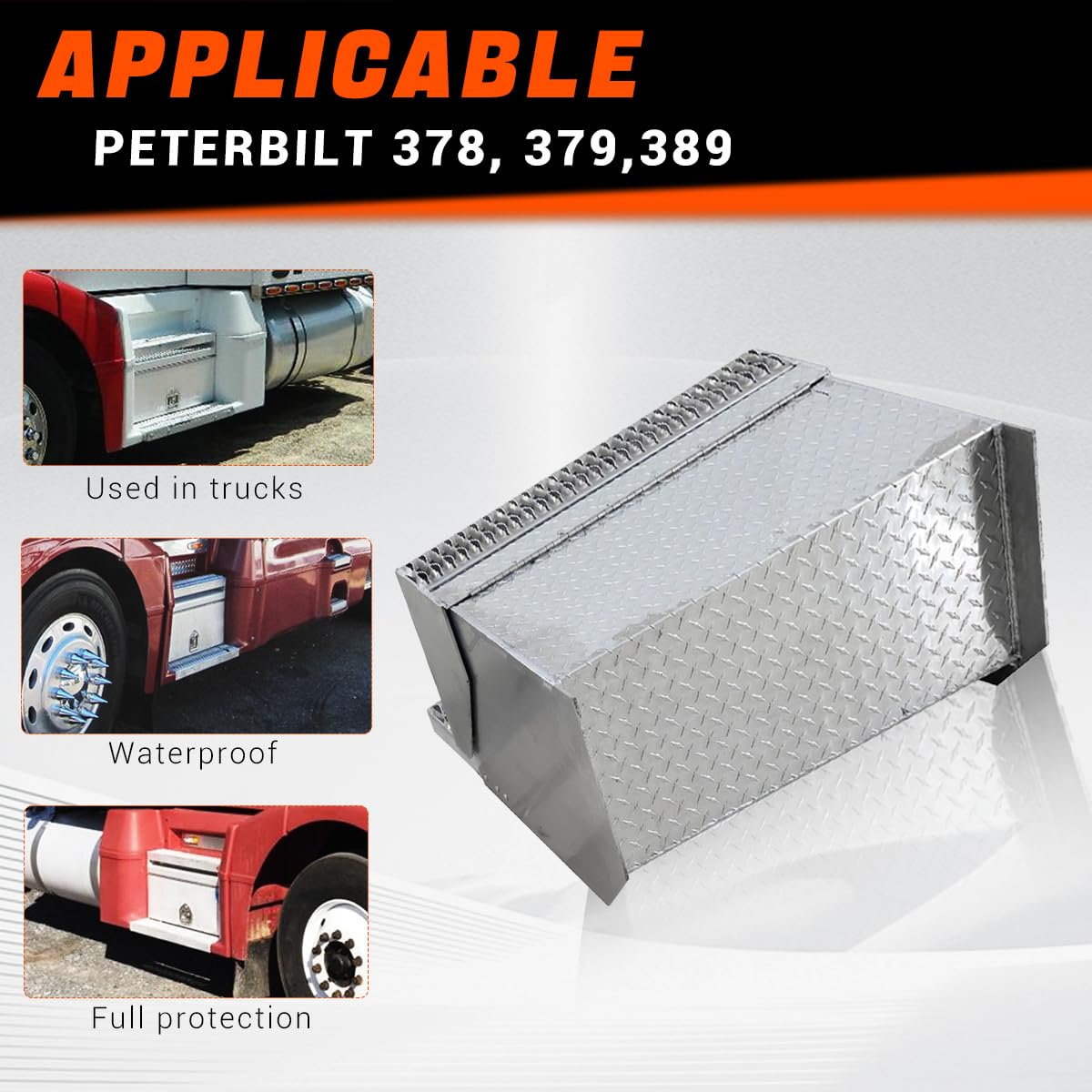 Cab Entry Box,Aluminum Diamond Plate, 31 Inch Step Box Compatible With ...