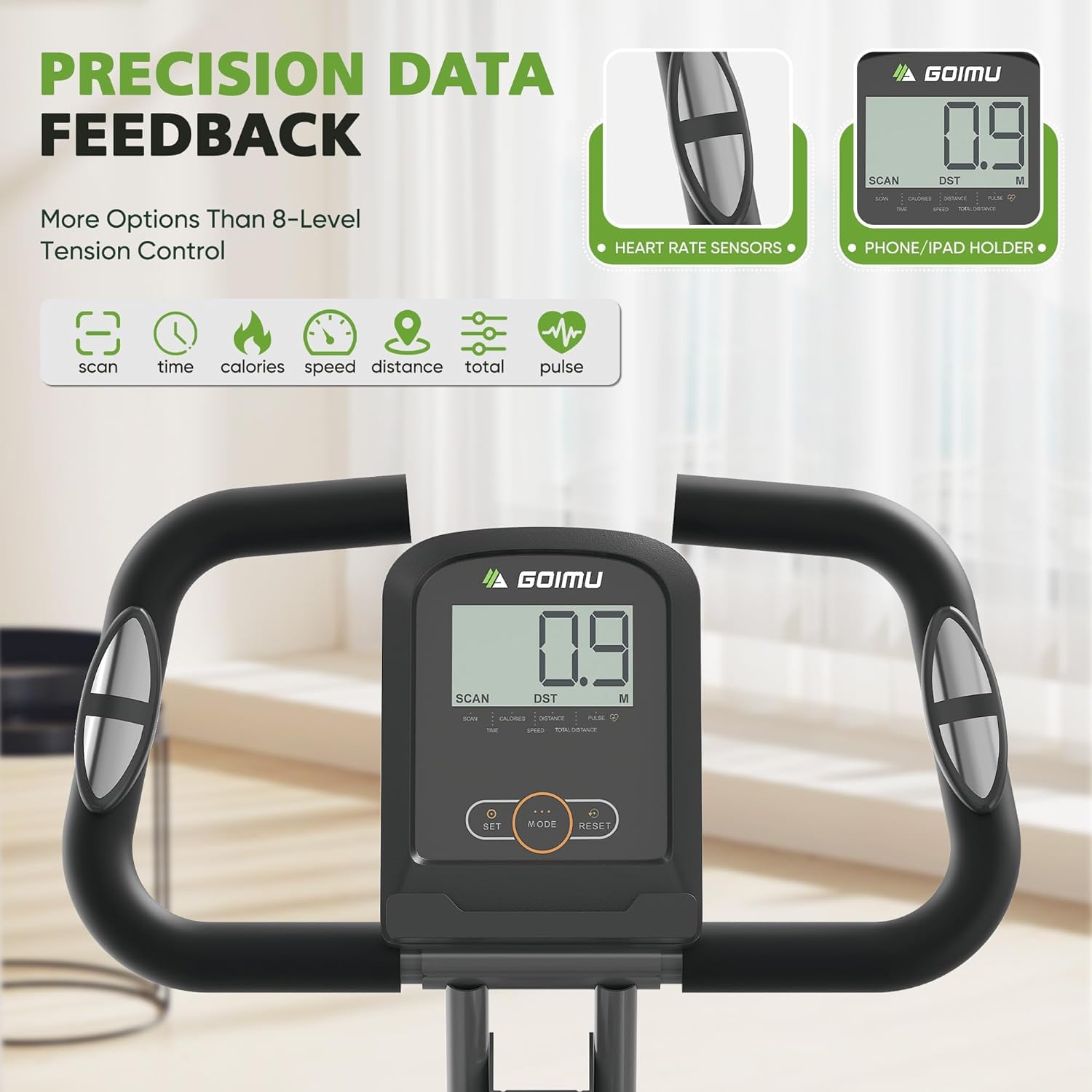 Snapklik.com : Goimu Exercise Bike, 5 In 1 Foldable Stationary Bike For ...