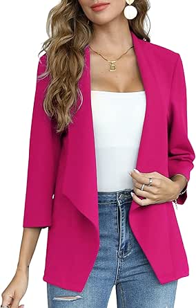 KOJOOIN Womens Casual Blazers Long Sleeve Open Front Business Casual ...