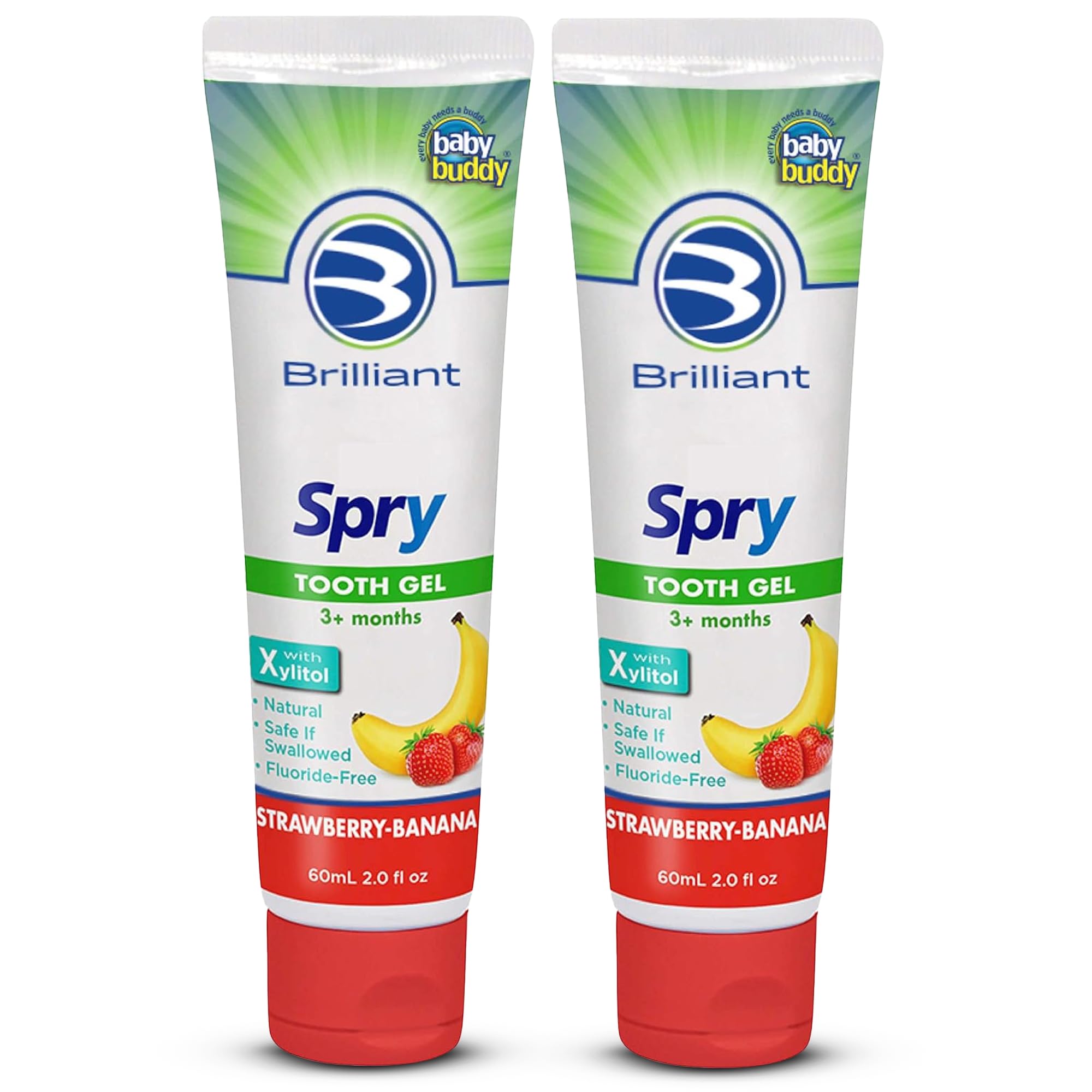 Amazon.com: Brilliant Oral Care Kids Fluoride Free Toothpaste, Spry Gel ...