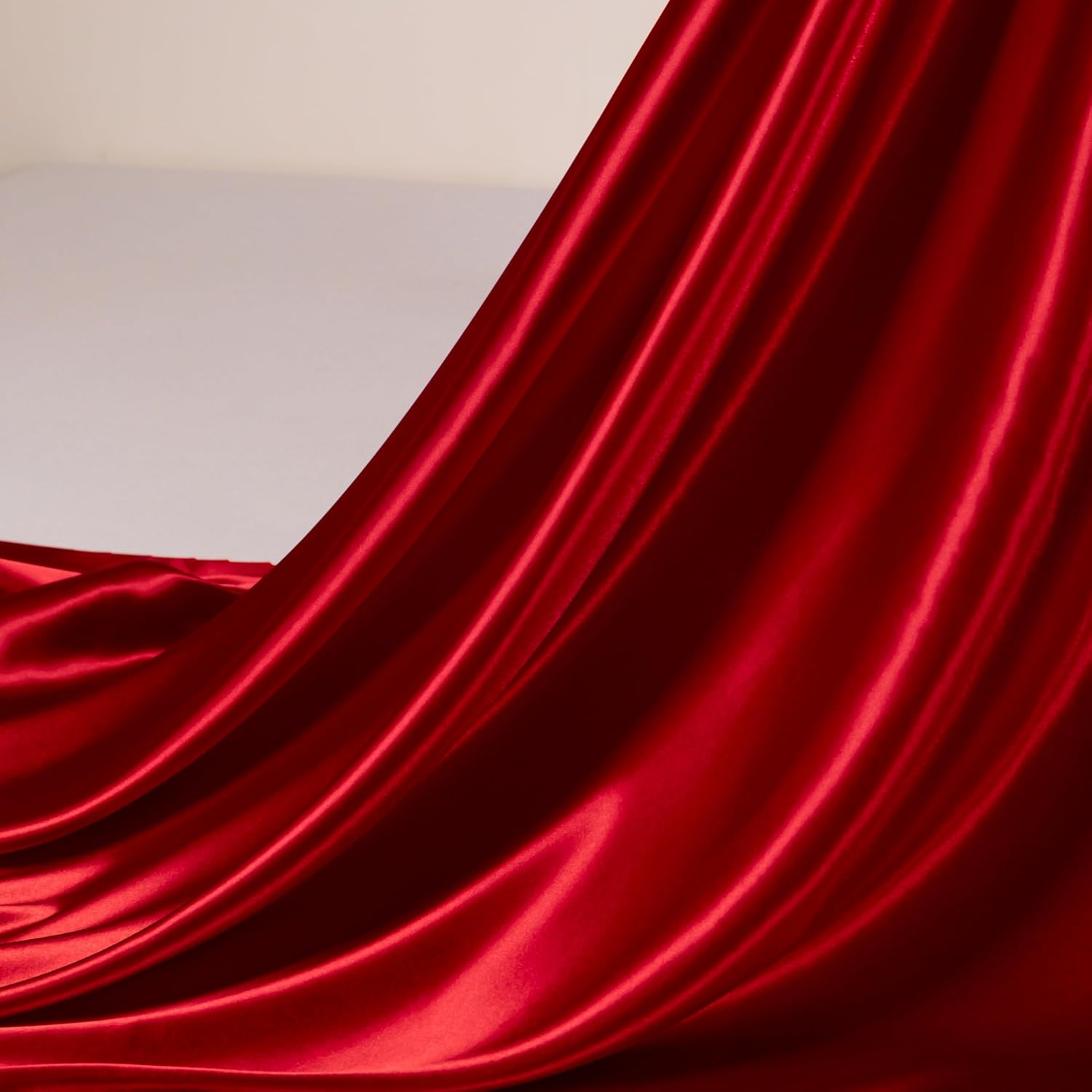 Amazon.com: Satin Fabric by The Yard, 3 Yards 55" Wide Premium Red Soft ...