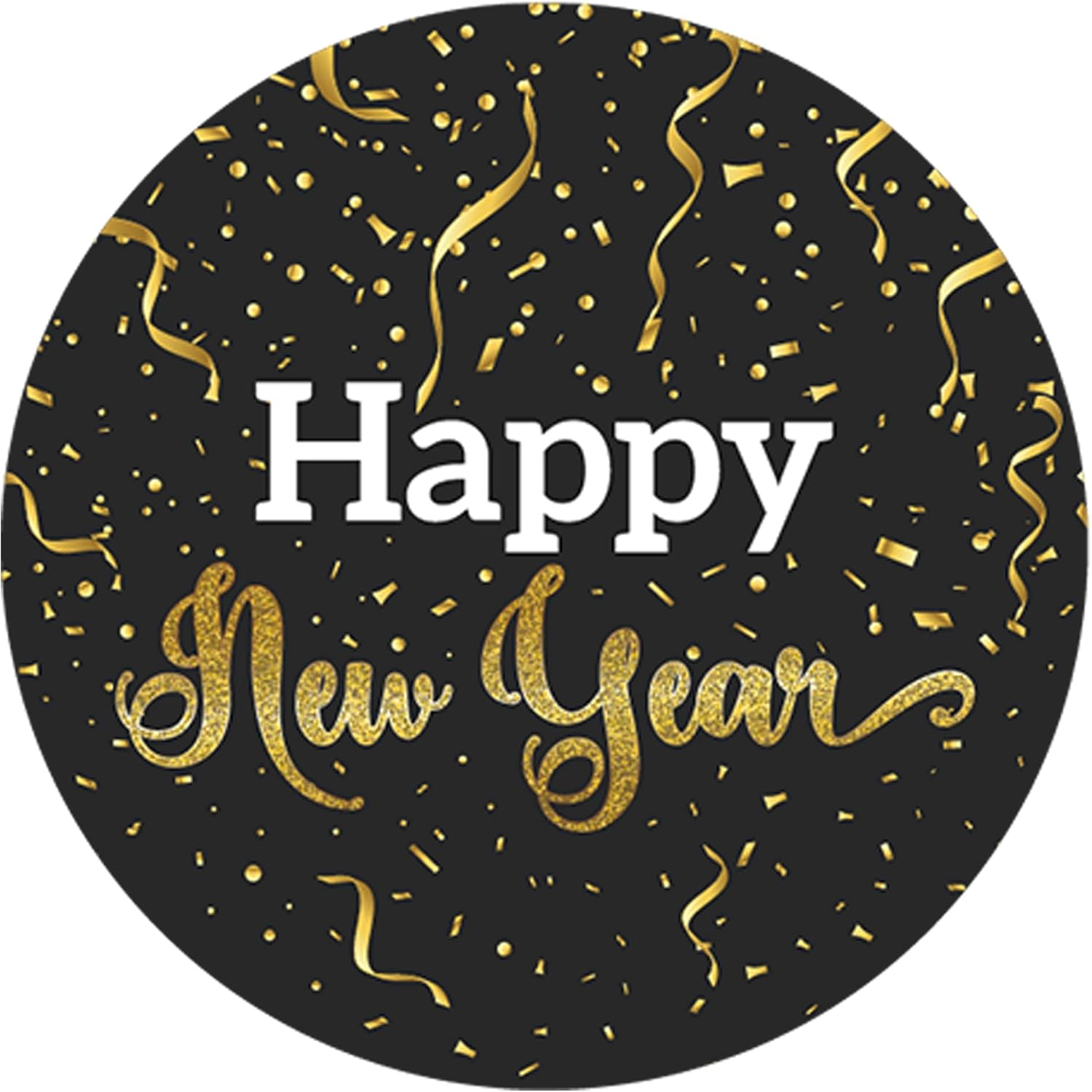 Amazon.com: Wonmon 2 Inch Round Happy New Year Stickers for Envelopes ...