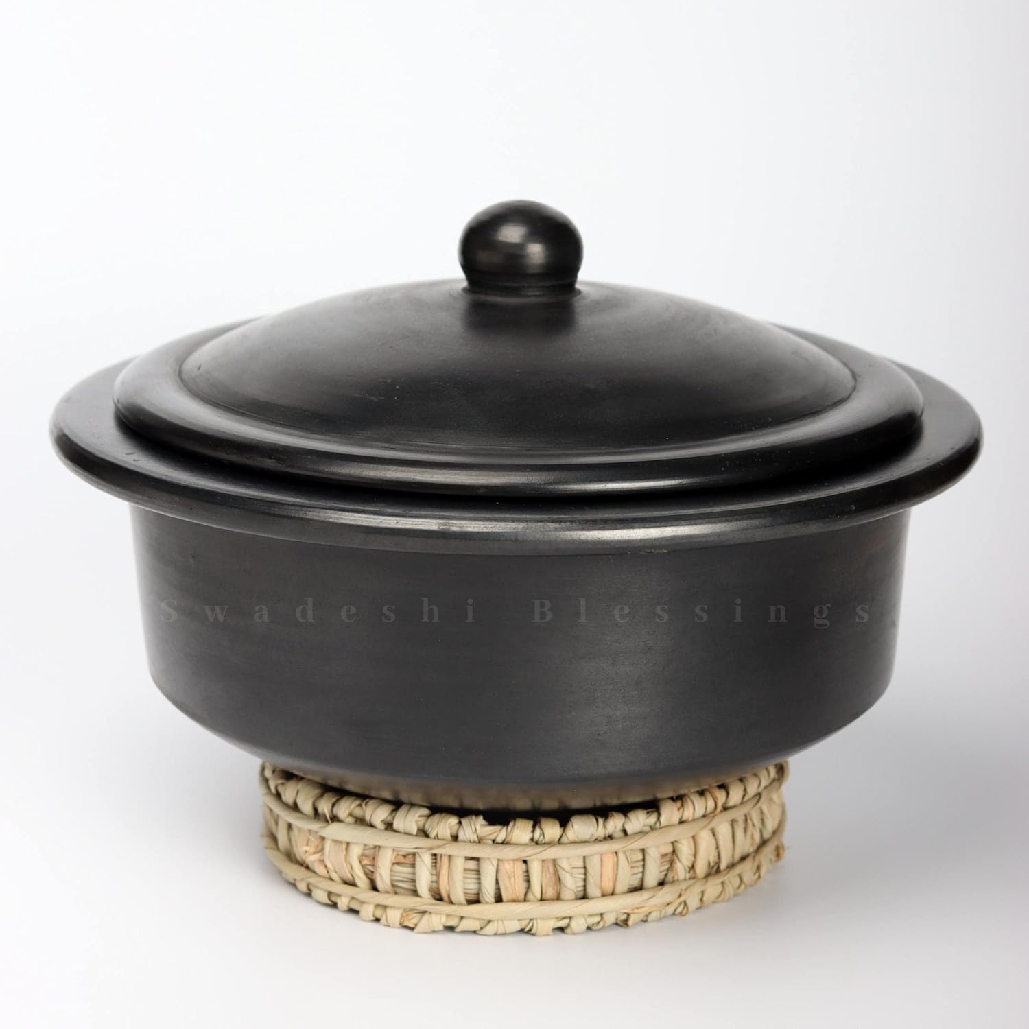 Buy Swadeshi Blessings Unglazed Clay Handi/Earthen Kadai/Mitti Bhagona ...