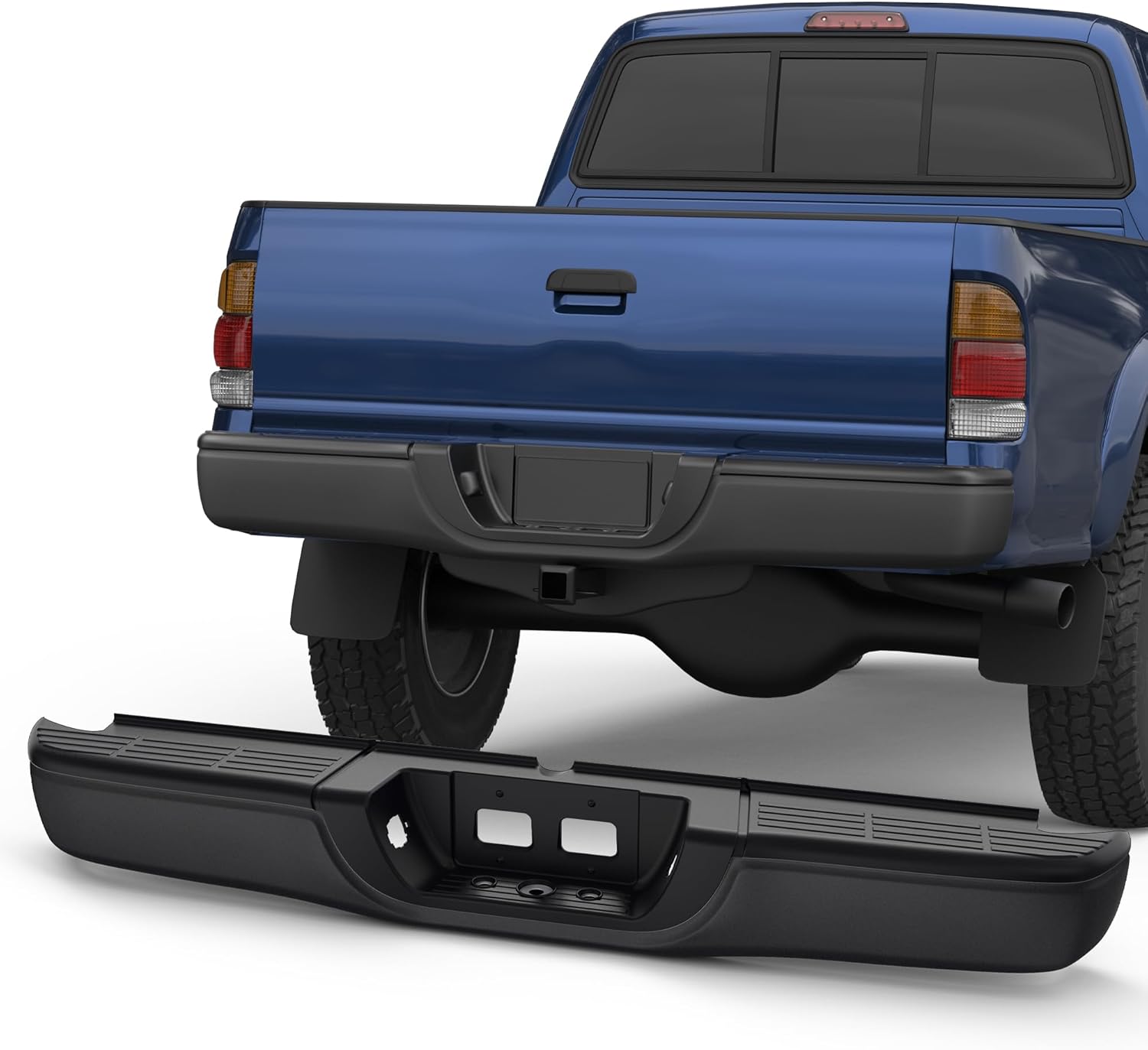 Amazon.com: KUIPERAUTO Rear Step Bumper Assembly Compatible for 2000 ...
