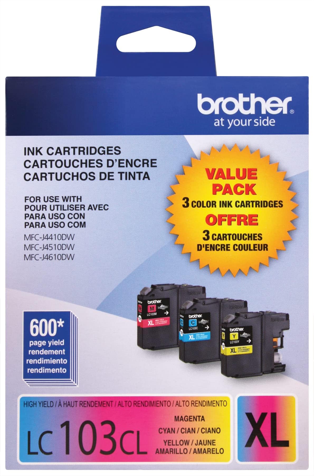 Amazon.com: Brother Printer LC101 4-Pack Ink Cartridge : Office Products