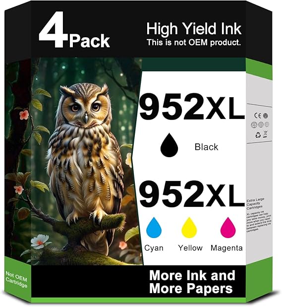 Amazon.com: 952XL Ink Cartridge Combo Pack Compatible for HP 8710 7740 8720 8715 Printer for HP ...
