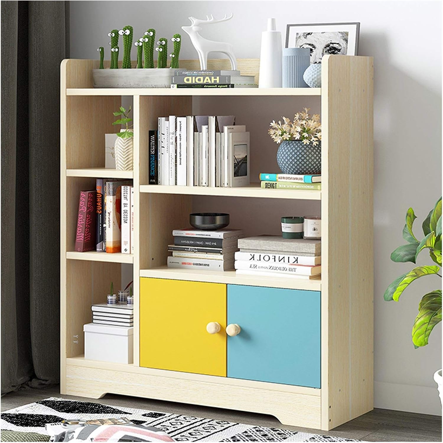 Amazon.com: Bookshelf 3-Shelf Bookcase Open Wood Shelving Unit for ...