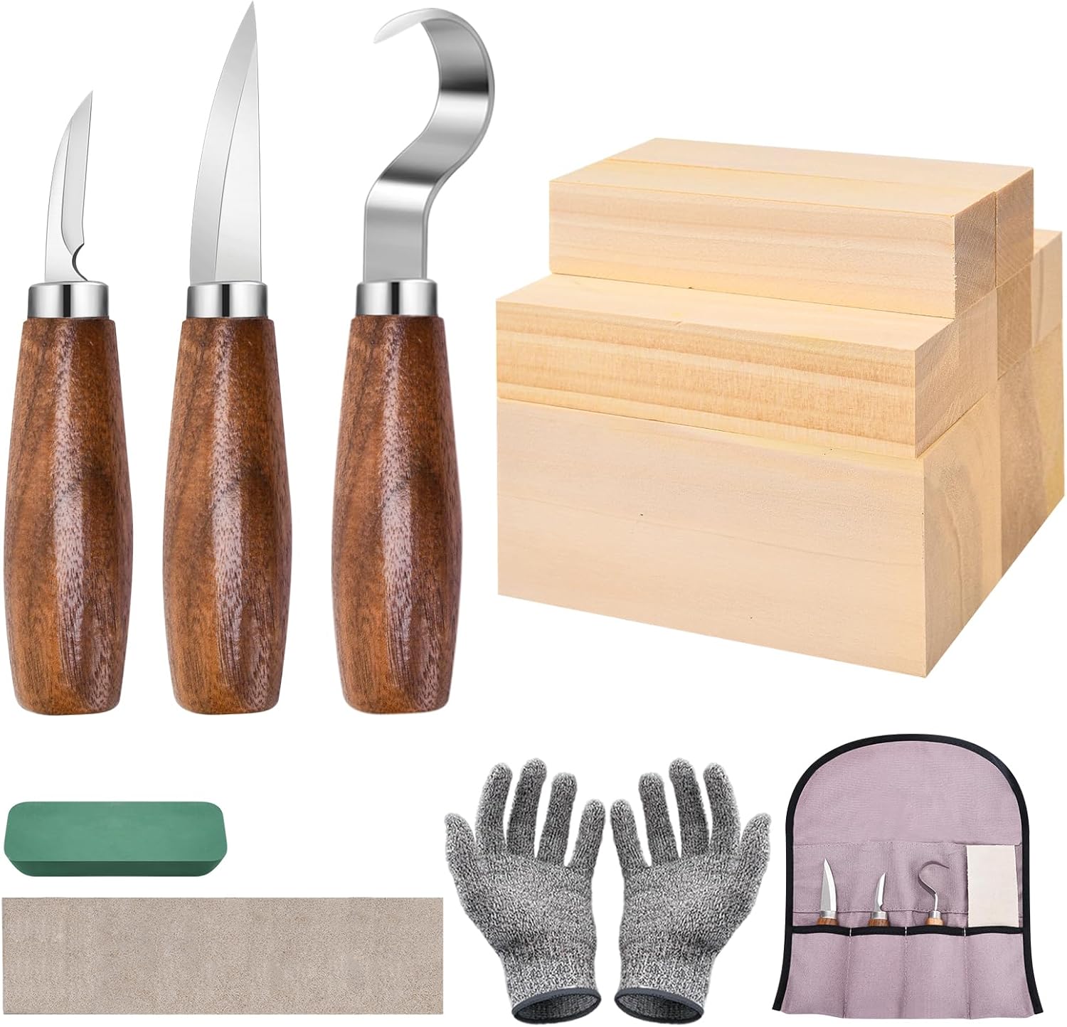 Amazon.com: Wood Carving Kit, Whittling Kit for Beginners, Widdle Wood ...