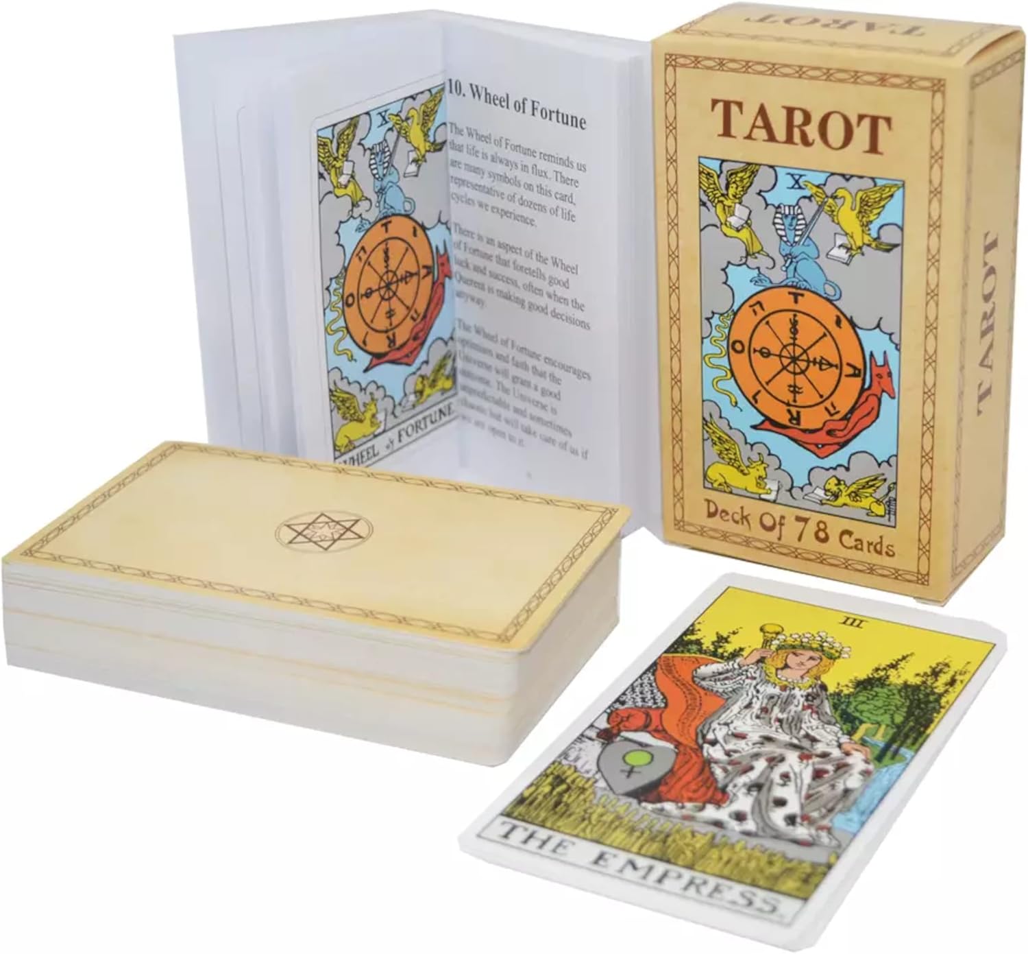 Amazon.com: LUPUL Tarot Cards Deck, 78 Original Tarot Cards with ...