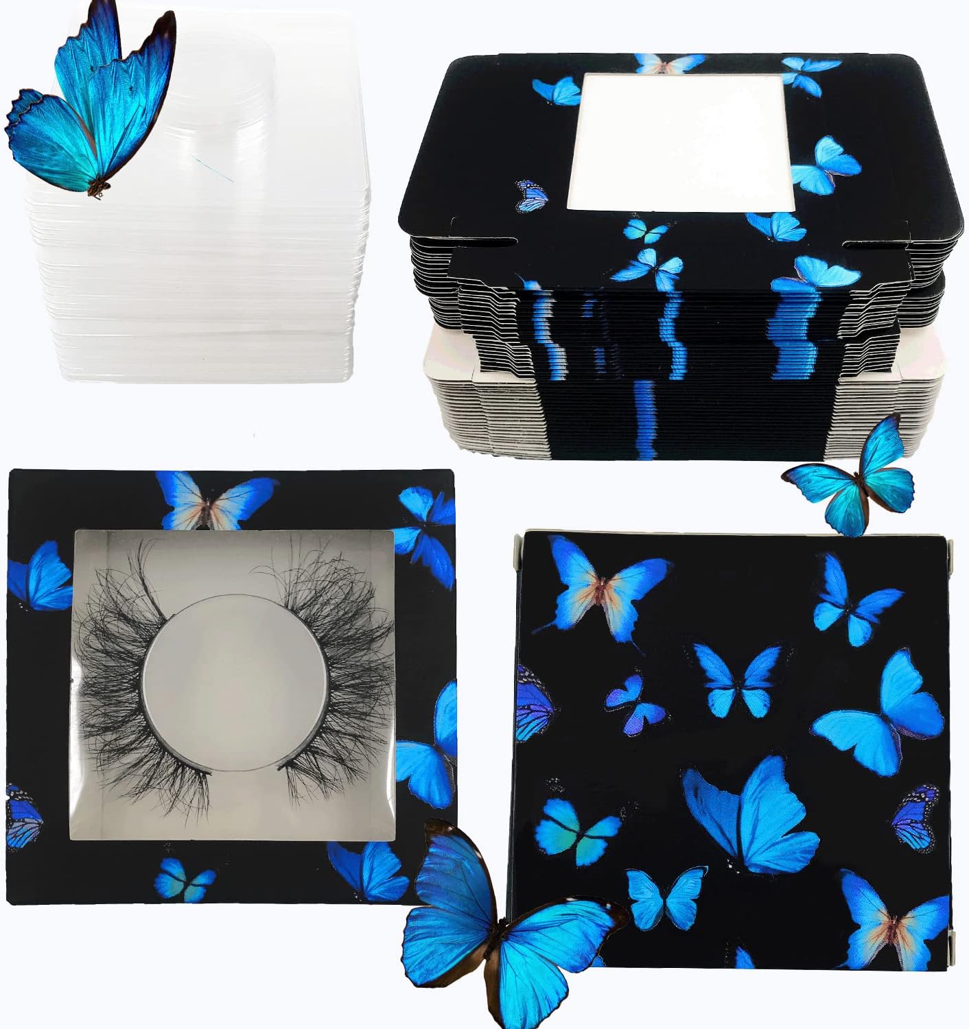 Amazon.com: GuangZhou 60 Pieces False Eyelashes Box Empty Lash ...