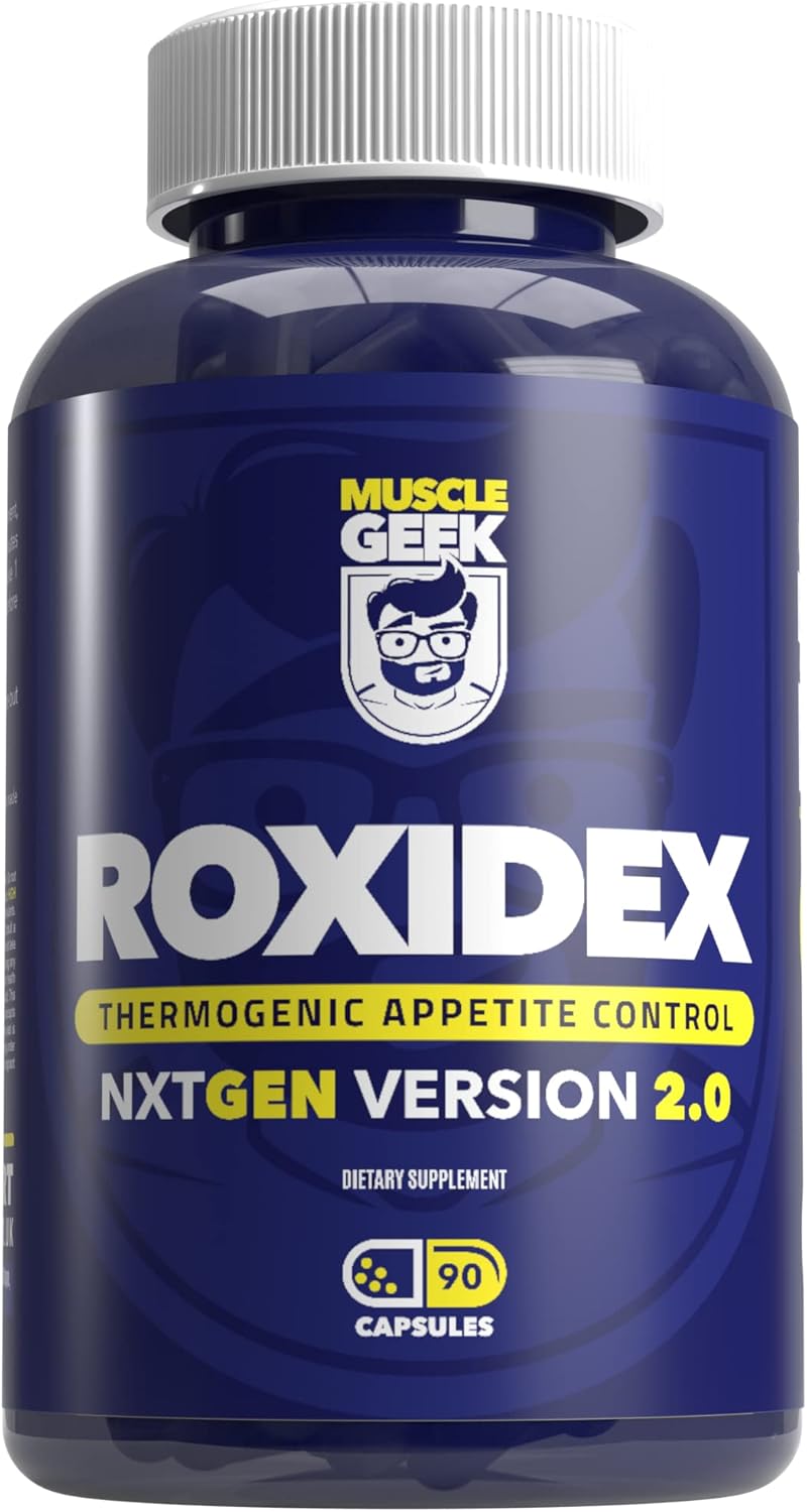 Thermogenic Fat Burner Supplement | Muscle Geek Roxidex | 90 Capsules ...