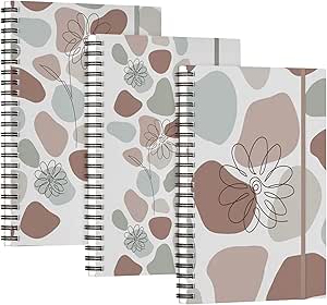 Amazon.com : ScribbleMate Spiral Notebook 5x7, 3 Pack Small Notebooks ...