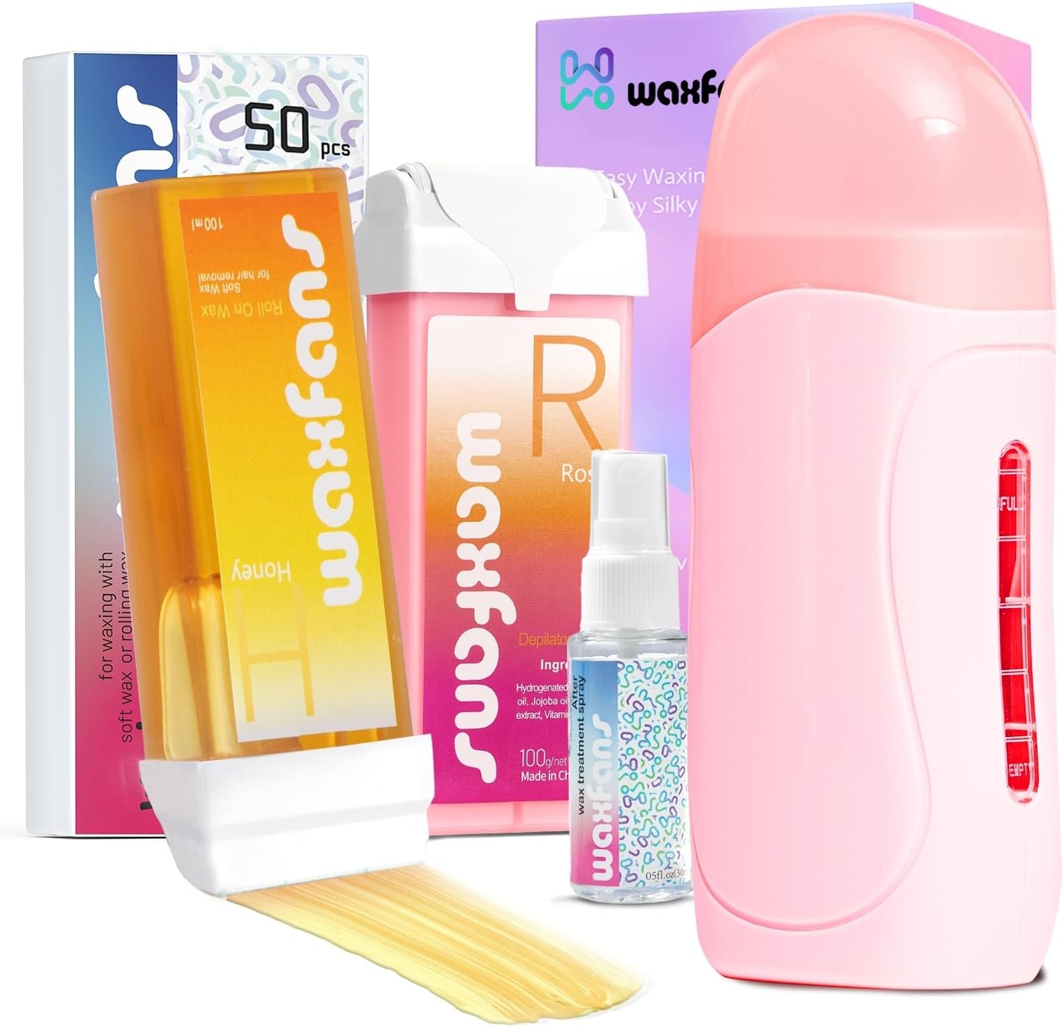 Amazon.com : RHOS Roll on Wax Kit for Women,Wax Roller for Hair Removal ...