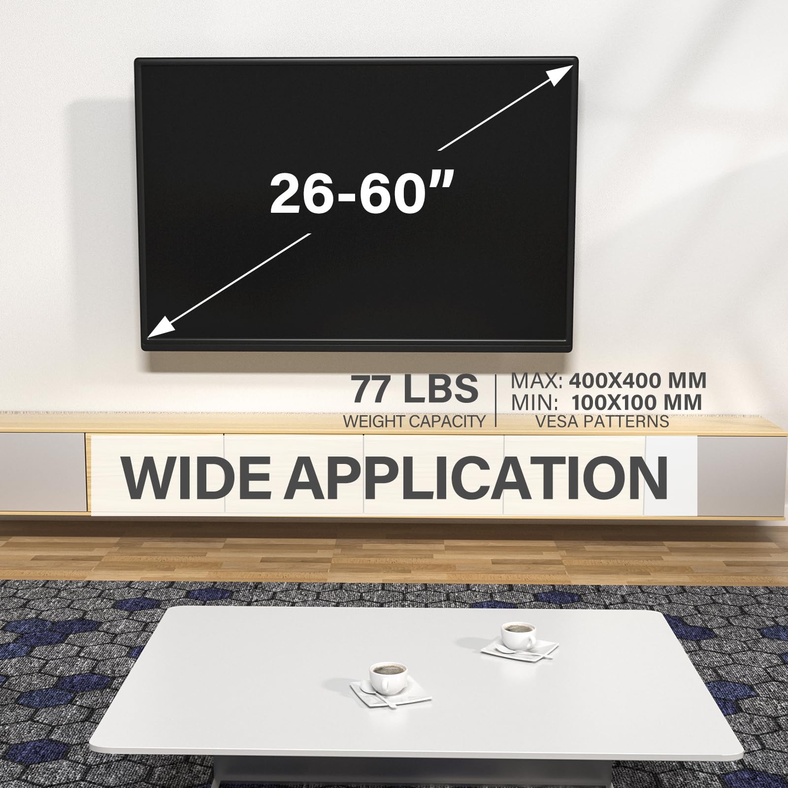 Snapklik.com : Crkmire Full Motion TV Wall Mount For Most 26-60 Inch ...