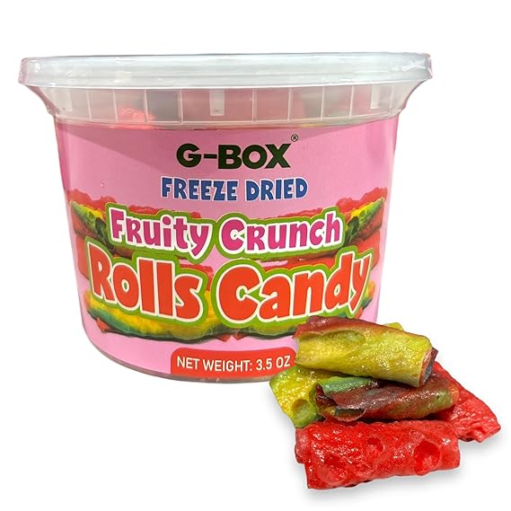 Amazon.com : G-Box Freeze Dried Fruity Crunch Rolls Candy, TikTok Trend ...