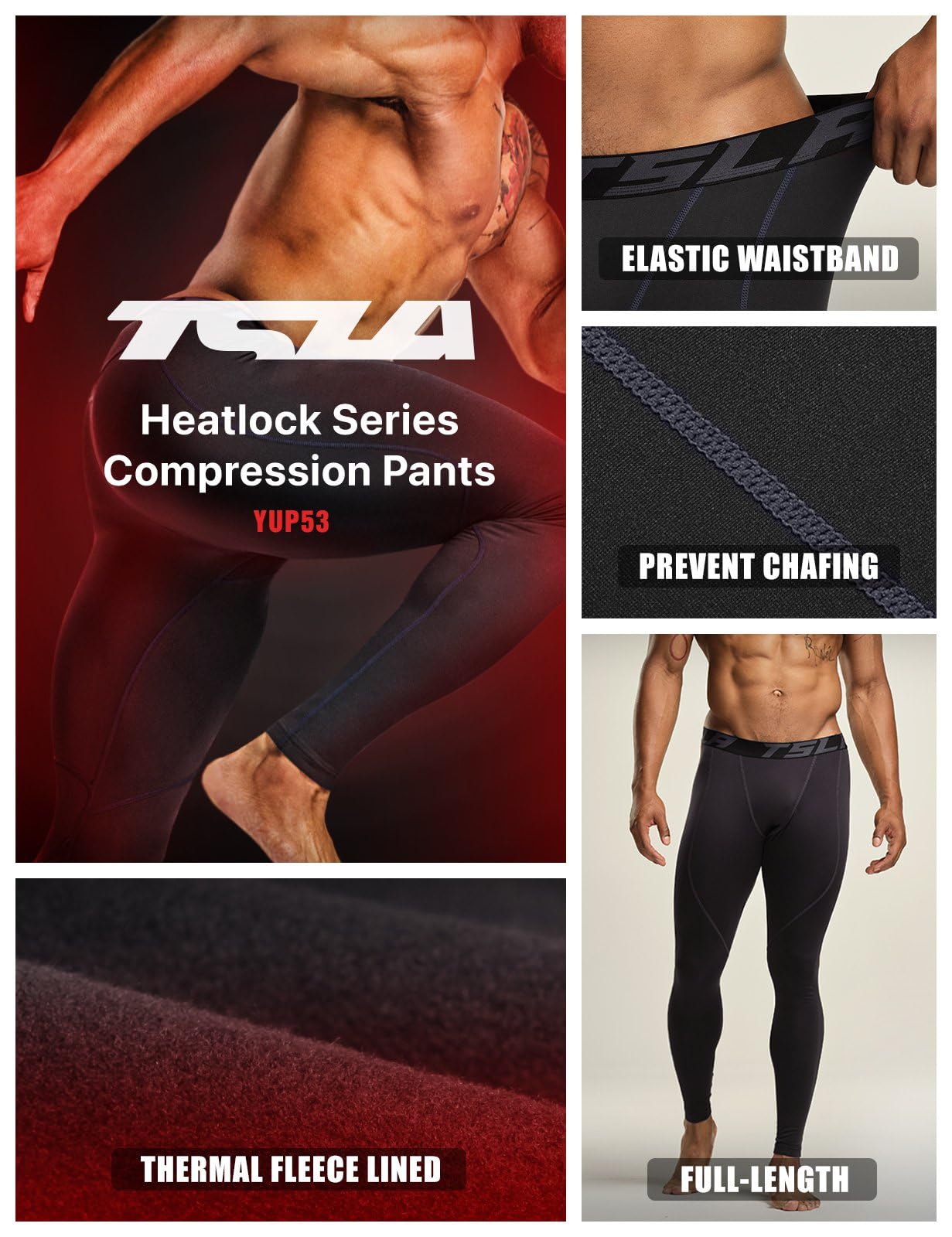 Snapklik.com : Mens Thermal Compression Pants, Athletic Sports Leggings ...