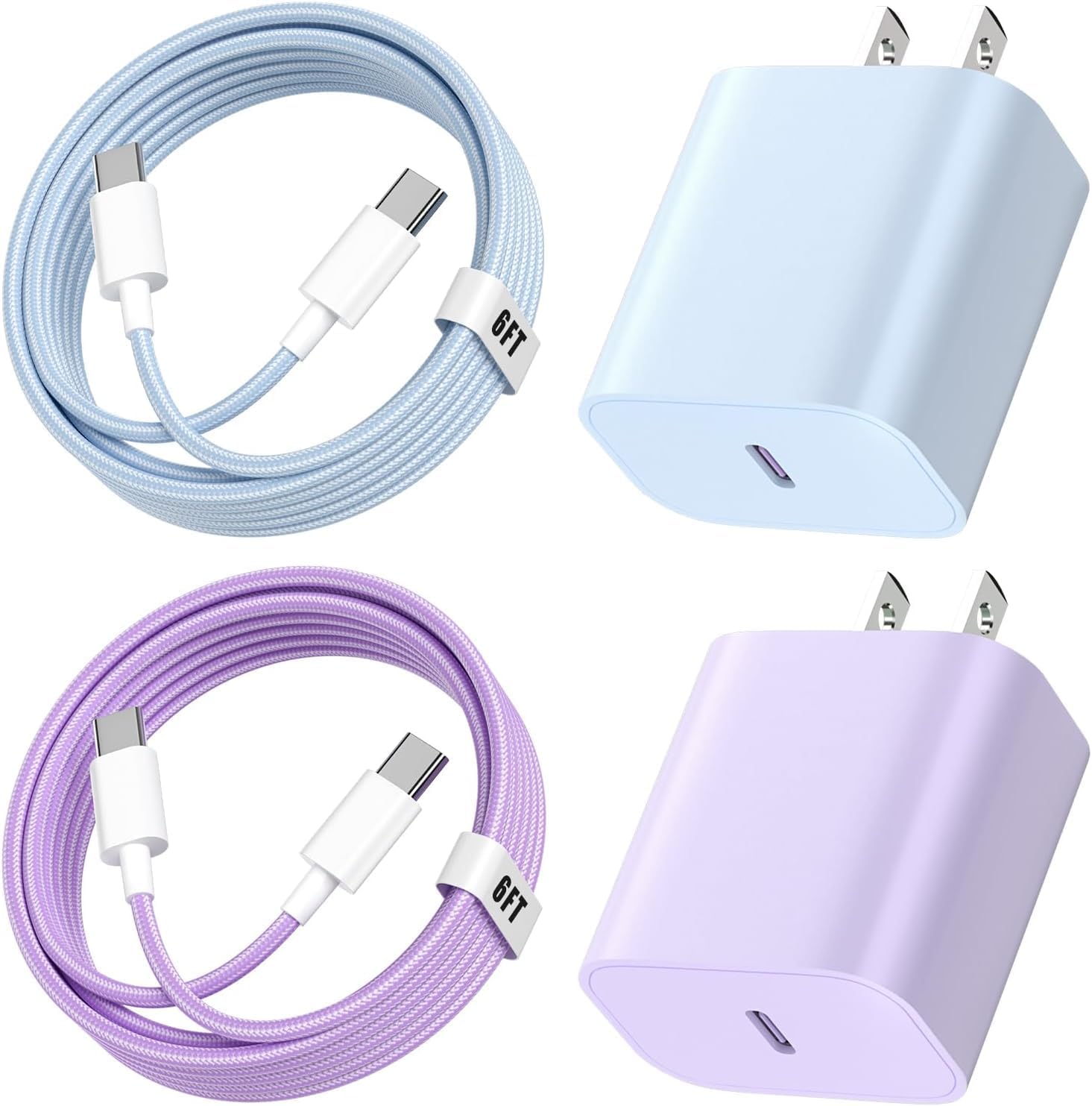 20W Fast Charger USB C Charger for iPhone 16/15 Pro Max,2Pack Type C ...