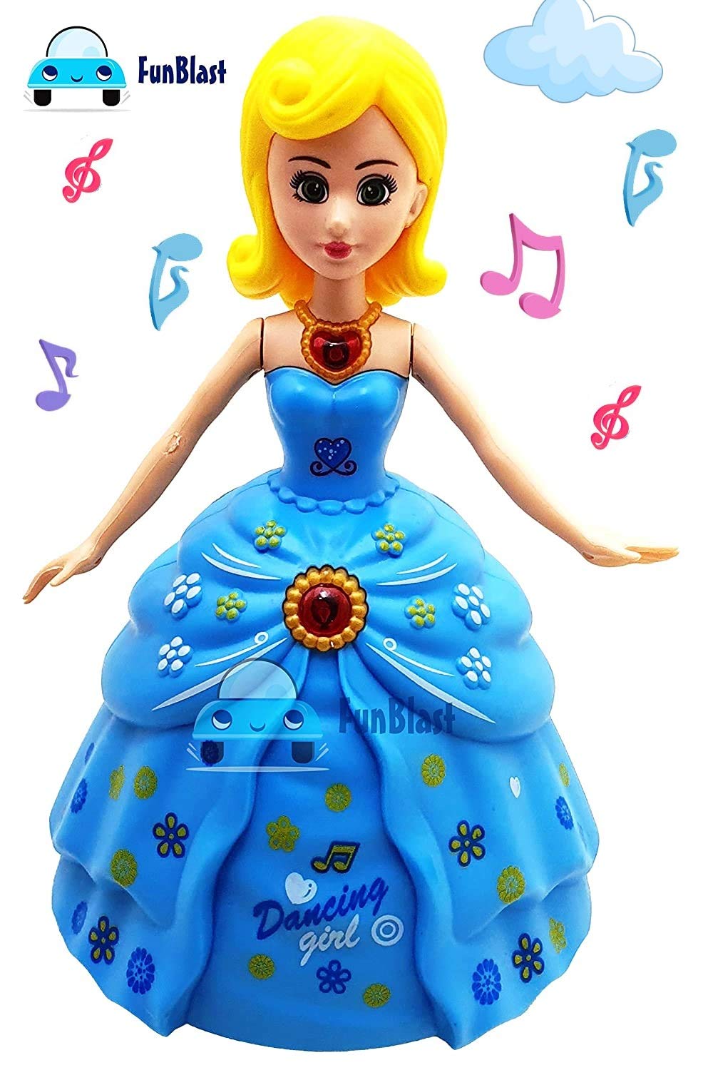 Buy FunBlast Musical Dancing Doll for Girls with 3D Lights & Sound Toy ...