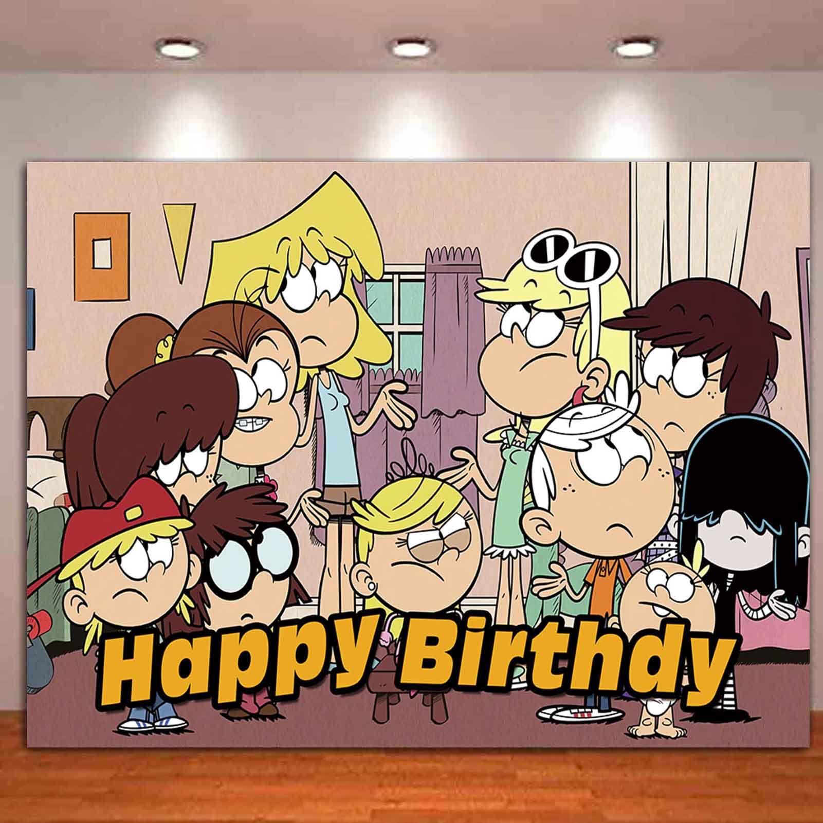 Cartoon Movie The Loud House Photography Backdrops Happy Birthday ...