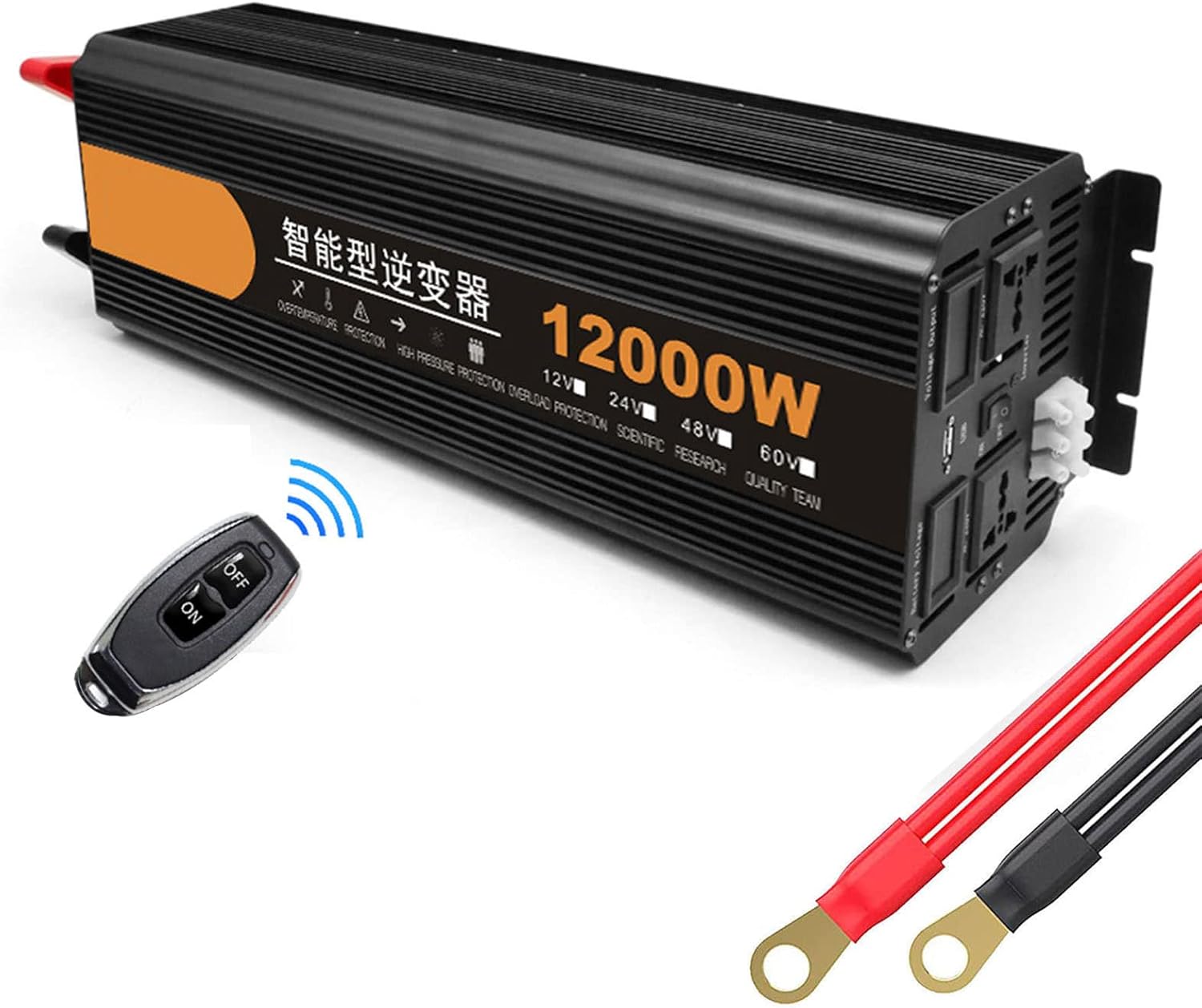 Amazon.com: 4000W 5000W 8000W Car Inverter Converter DC 12V 24V to AC 220V Modified Sine Wave ...