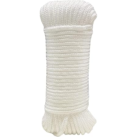 Solid Braid Nylon Rope - 1/4 Inch x 100 Feet - Black - - Amazon.com