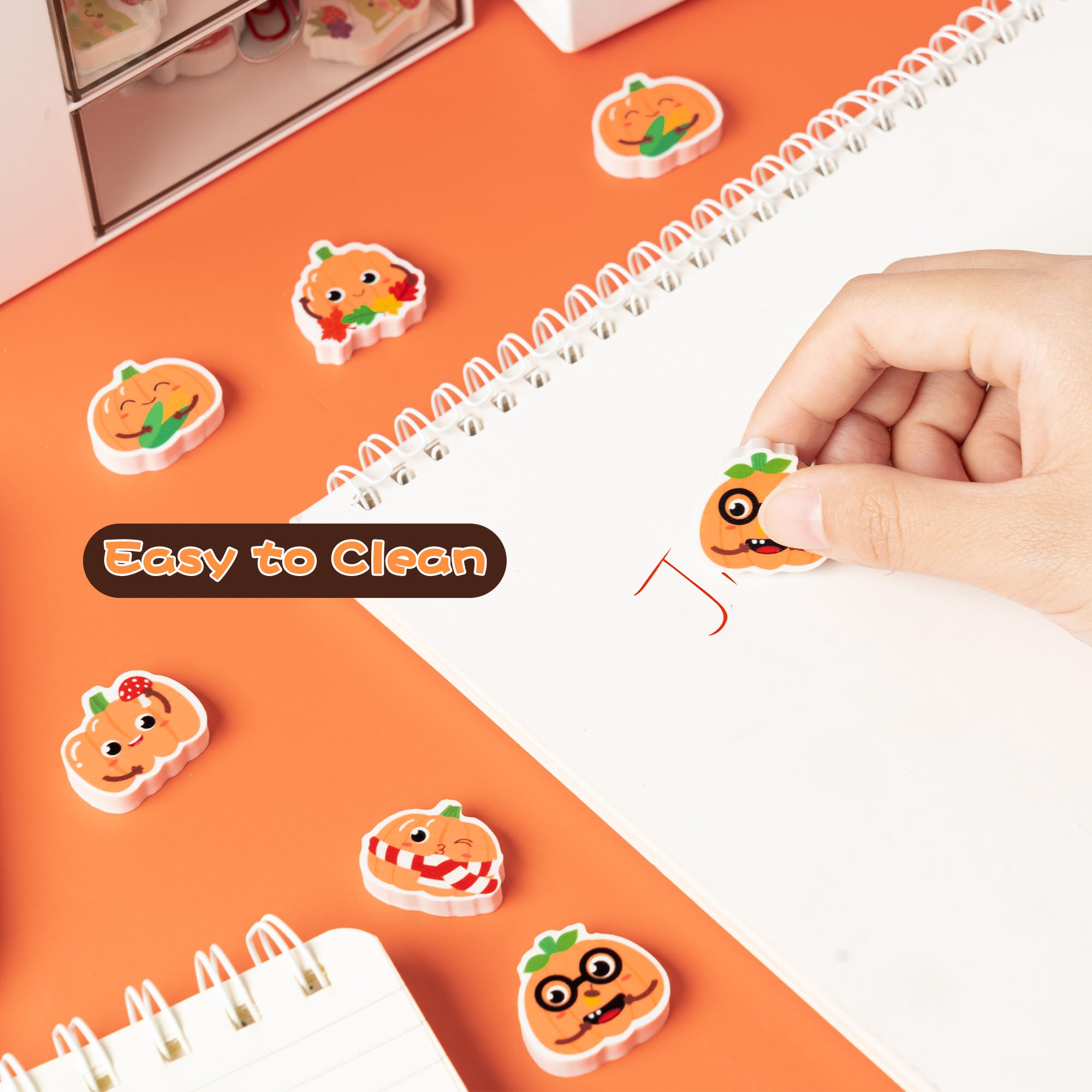 Snapklik.com : Fall Pumpkin Mini Eraser For Kids - 60Pcs Bulk Novelty ...