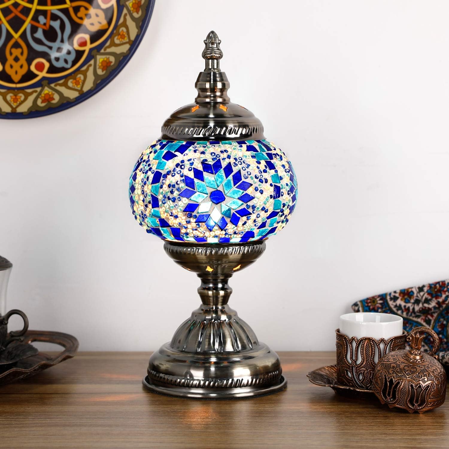 Marrakech Christmas Decorations Gift Turkish Mosaic Glass Desk Lamp ...