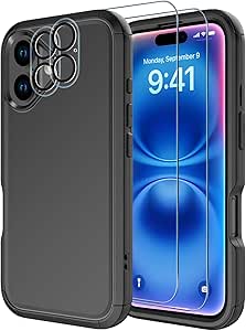 Amazon.com: Diverbox for iPhone 16 Case [Shockproof] [Dropproof] [Tempered Glass Screen ...