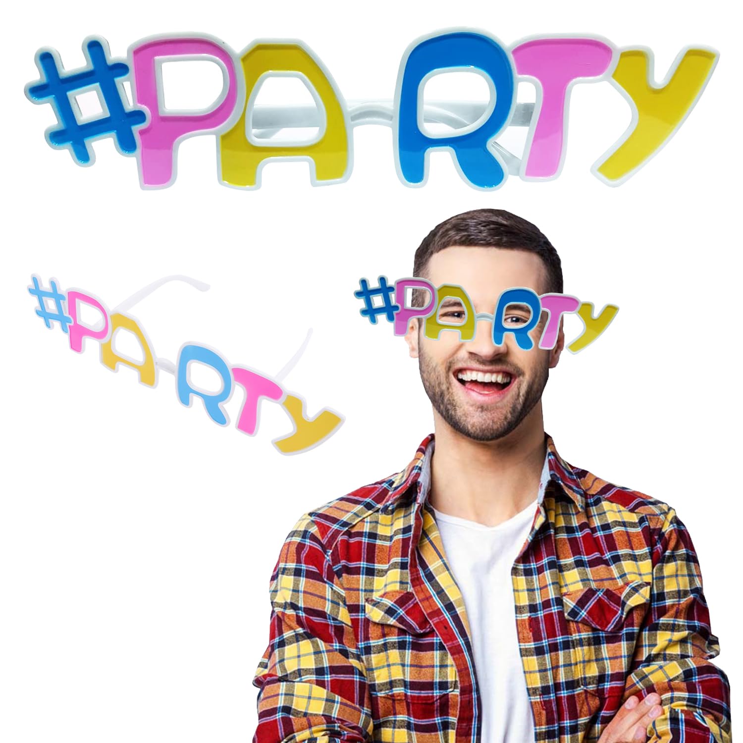 Party Propz Funky Party Goggles - Pack of 1, Multicolor Party Glasses ...