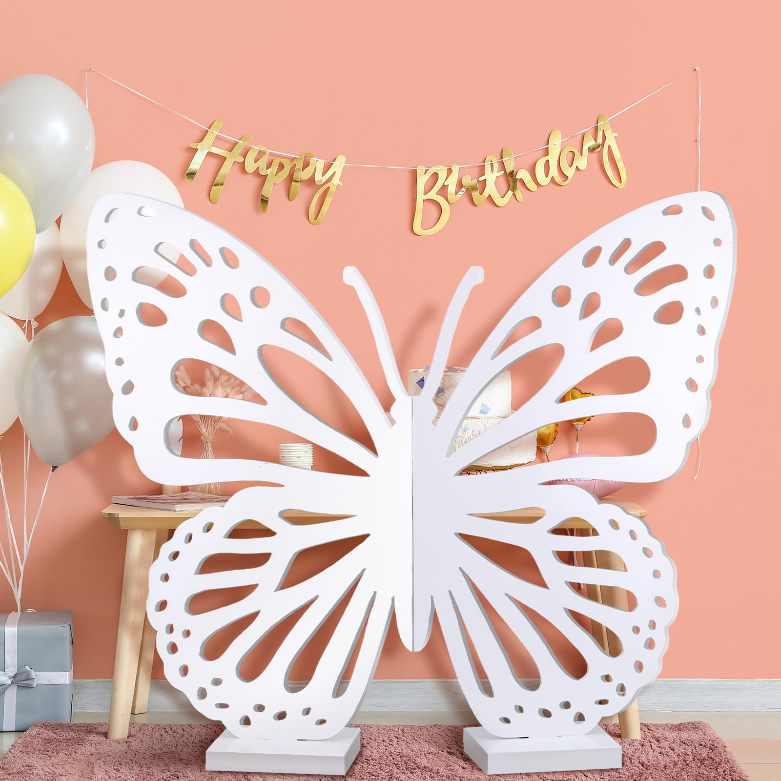 Amazon.com: Wooden Butterfly Craft Decor Large Size Standing Butterfly ...