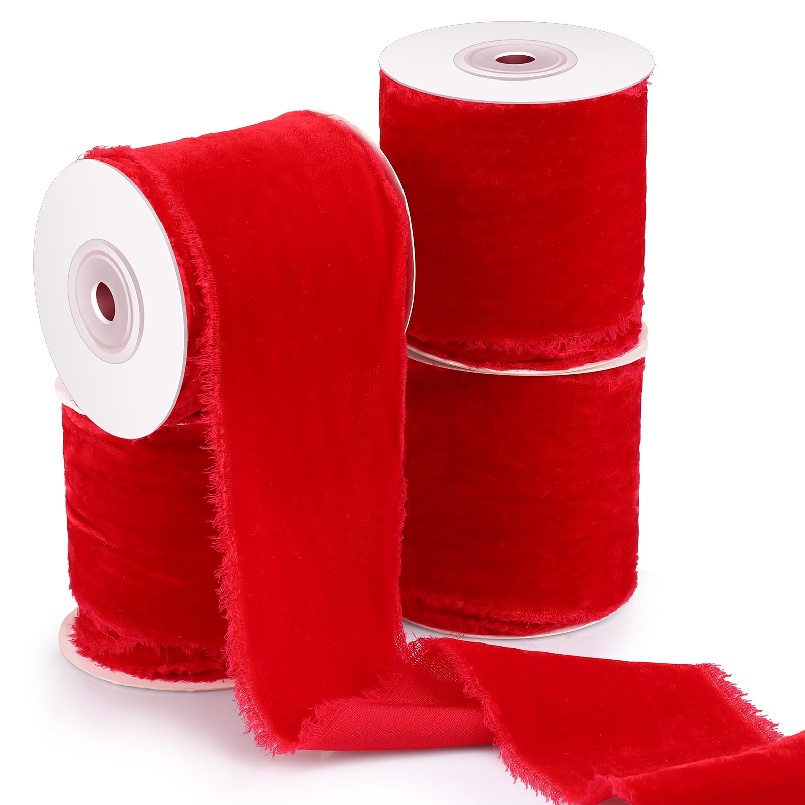 Amazon.com: Preboun 4 Rolls Silk Velvet Ribbon for Gift Wrapping 24 ...