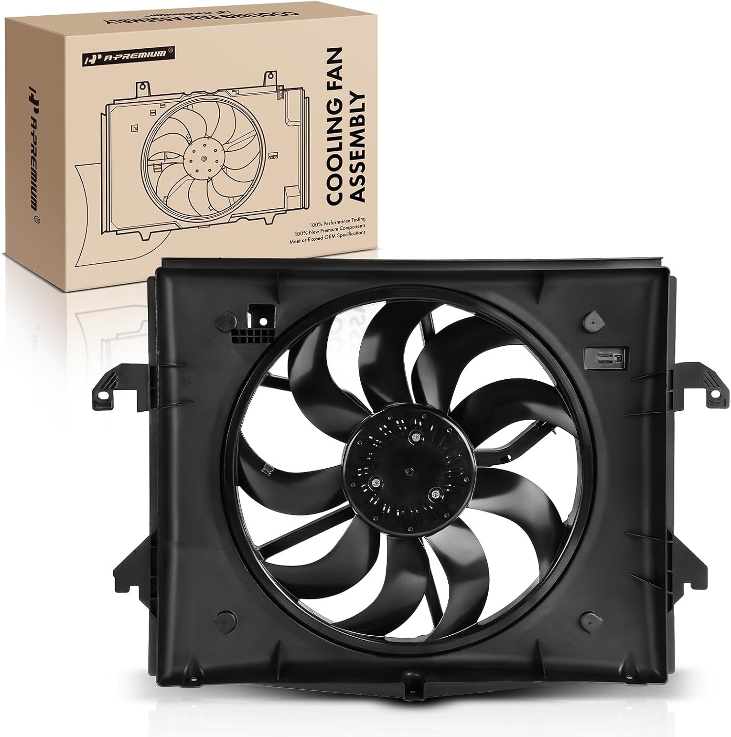 A-Premium Engine Radiator Cooling Fan Assembly with Brushless Motor ...