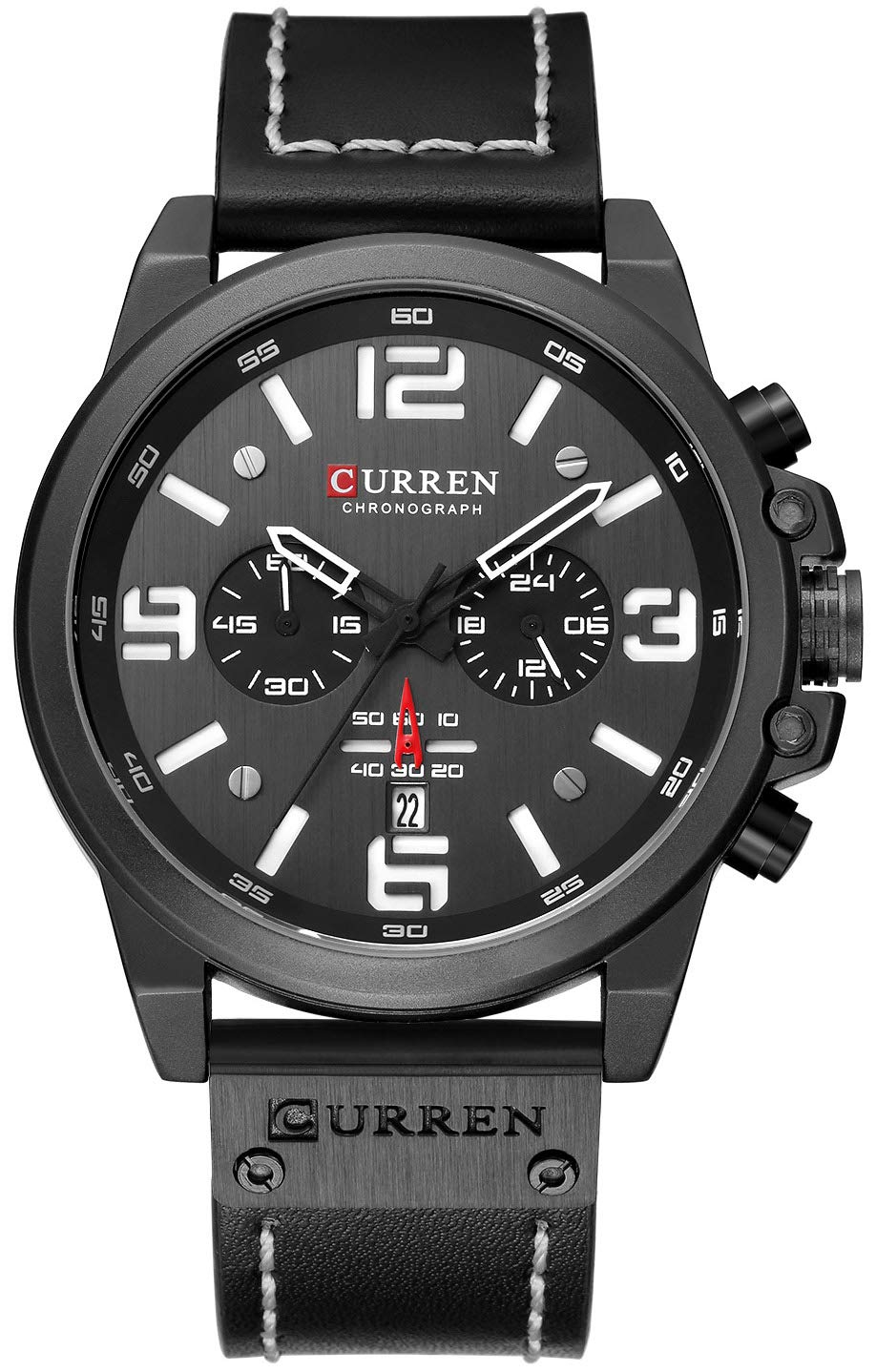 FANMIS Mens Sport Military Analog Quartz Watch Classic Chronograph ...