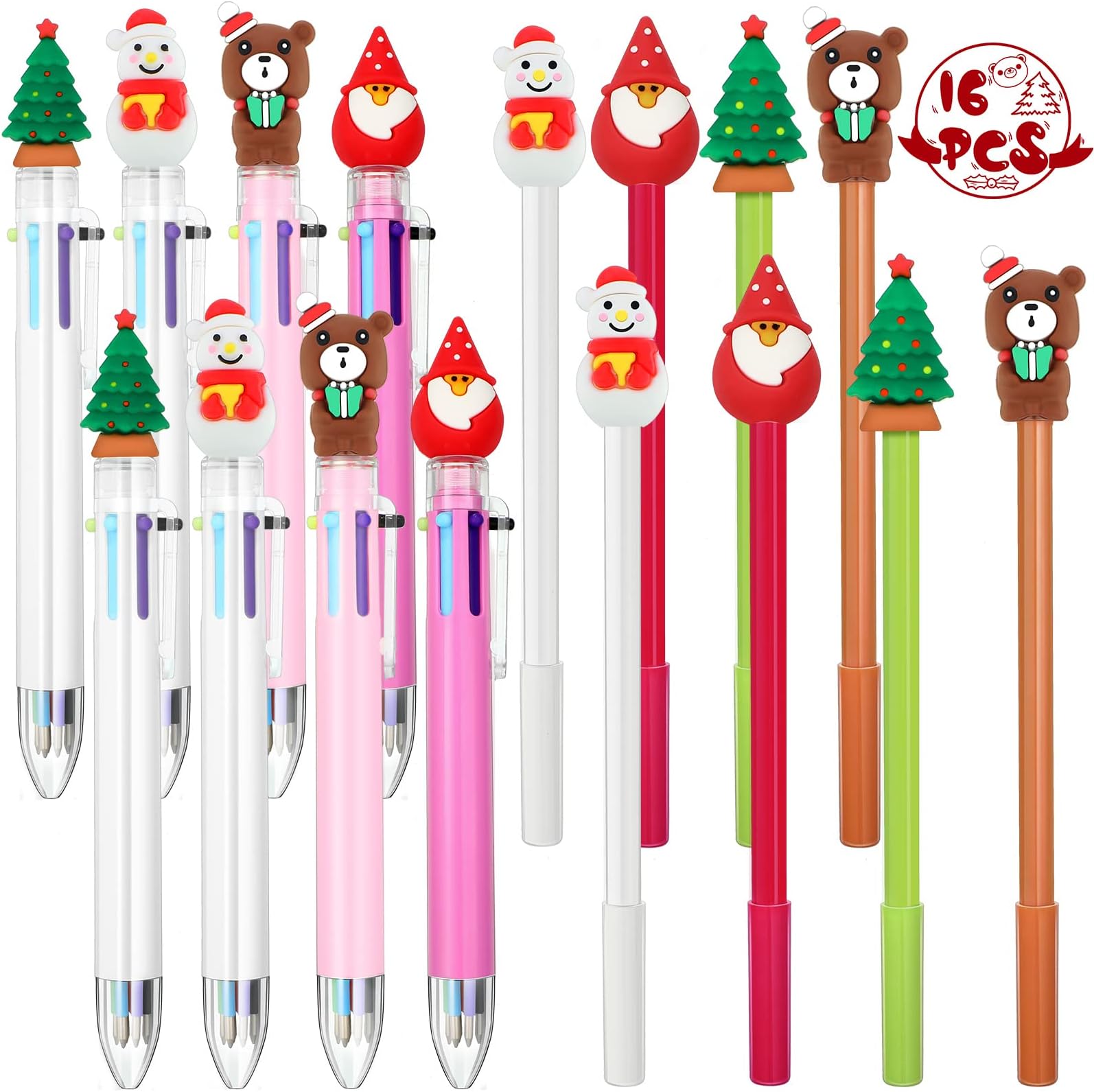 Amazon.com : Outus 16 Pieces Christmas Pens Set, 8 Pieces Christmas ...