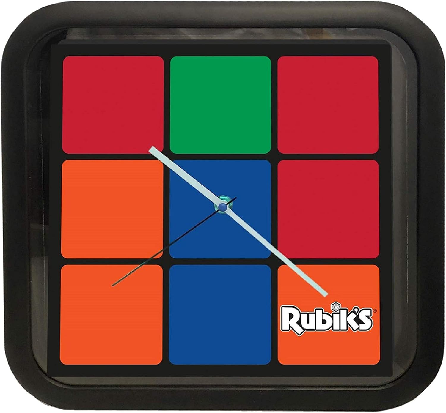 Amazon.com: Rubik's Cube Analog Wall Clock (Fun to Be Square, M2) for ...