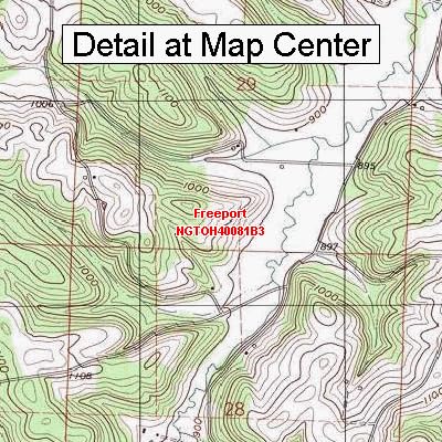 Amazon.com : USGS Topographic Quadrangle Map - Freeport, Ohio (Folded ...