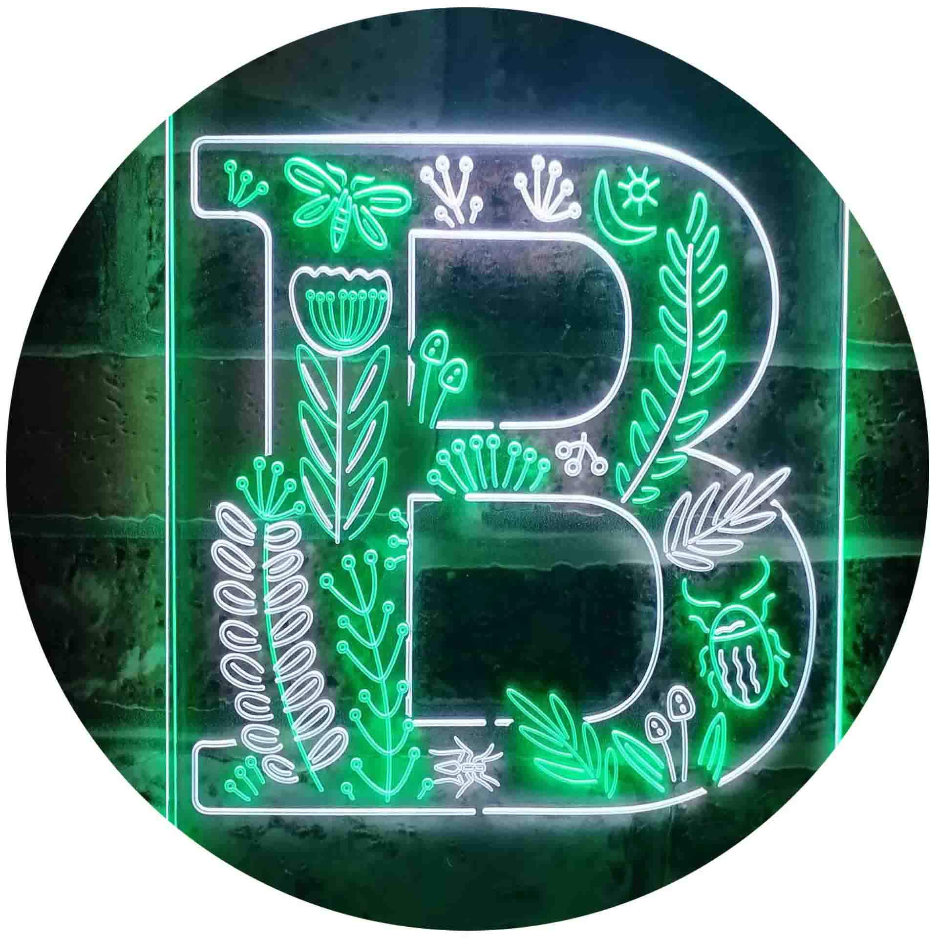 Neon Green Letter B
