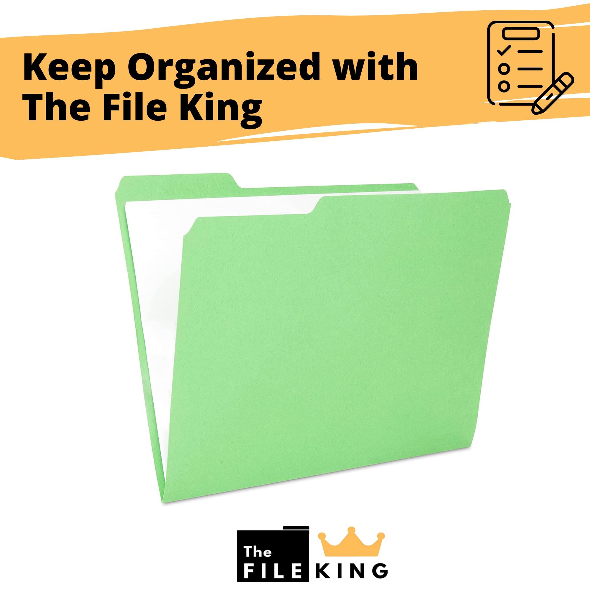 Snapklik.com : 1/3 Cut Green File Folders Letter Size - 100 Pack ...