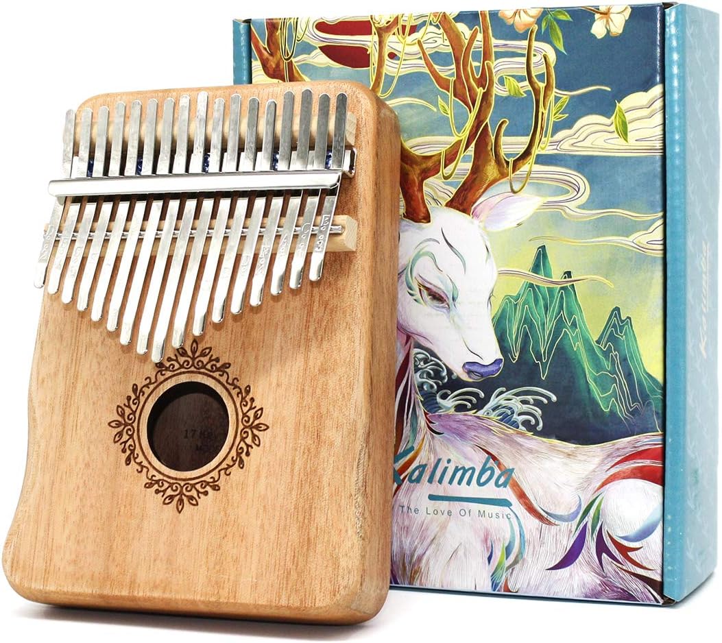 MOOZICA 17 Keys Kalimba Thumb Piano, Tone Wood Marimba with ...