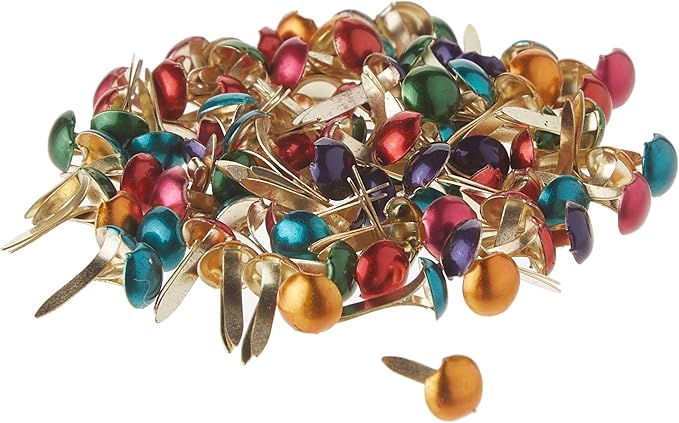 Amazon.com: Creative Impressions Mini Painted Metal Paper Fasteners 100 ...