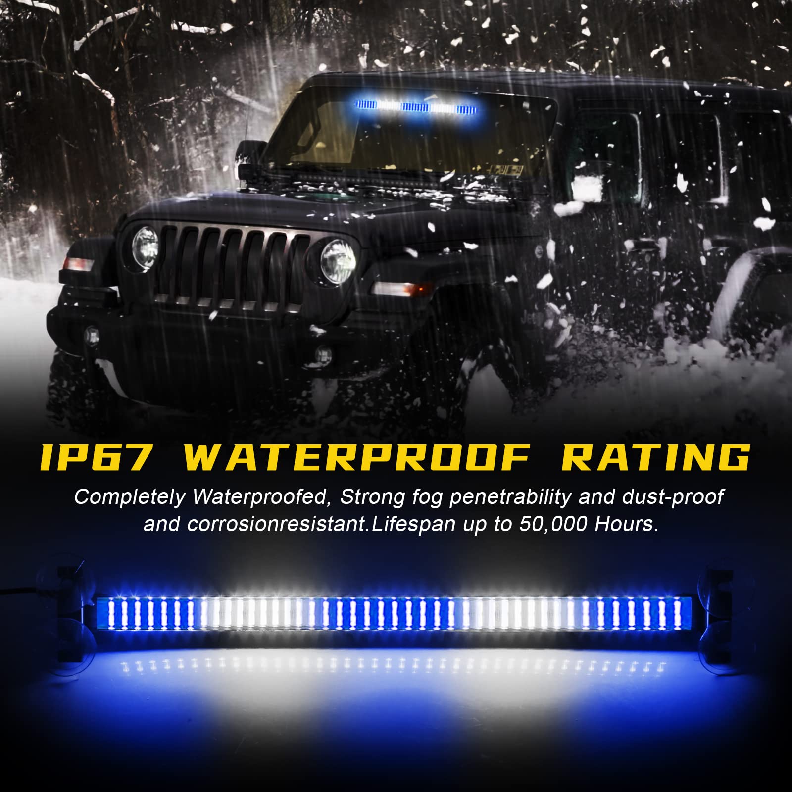Snapklik.com : Emergency LED Strobe Traffic Advisor Warning Light Bar ...