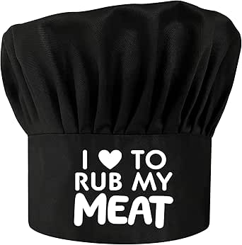 Amazon.com: I Love to Rub My Meat,Funny Chef Hat,Adjustable Kitchen ...
