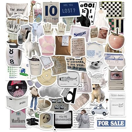 Amazon.com: ZJSXINDI Stickers Aesthetic Waterproof Laptop Stickers ...