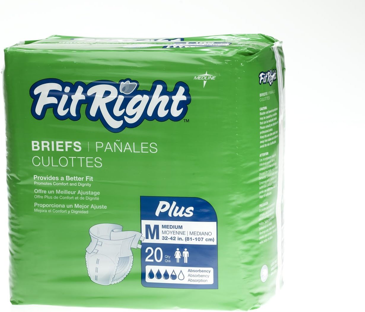Amazon.com: Medline FitRight OptiFit Extra Adult Briefs, Incontinence ...